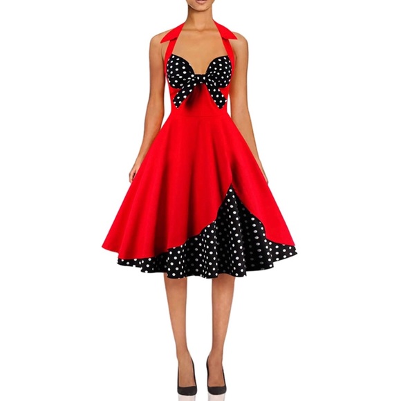 Dresses | Vintage 195s Halter Rockabilly Swing Dress | Poshmark